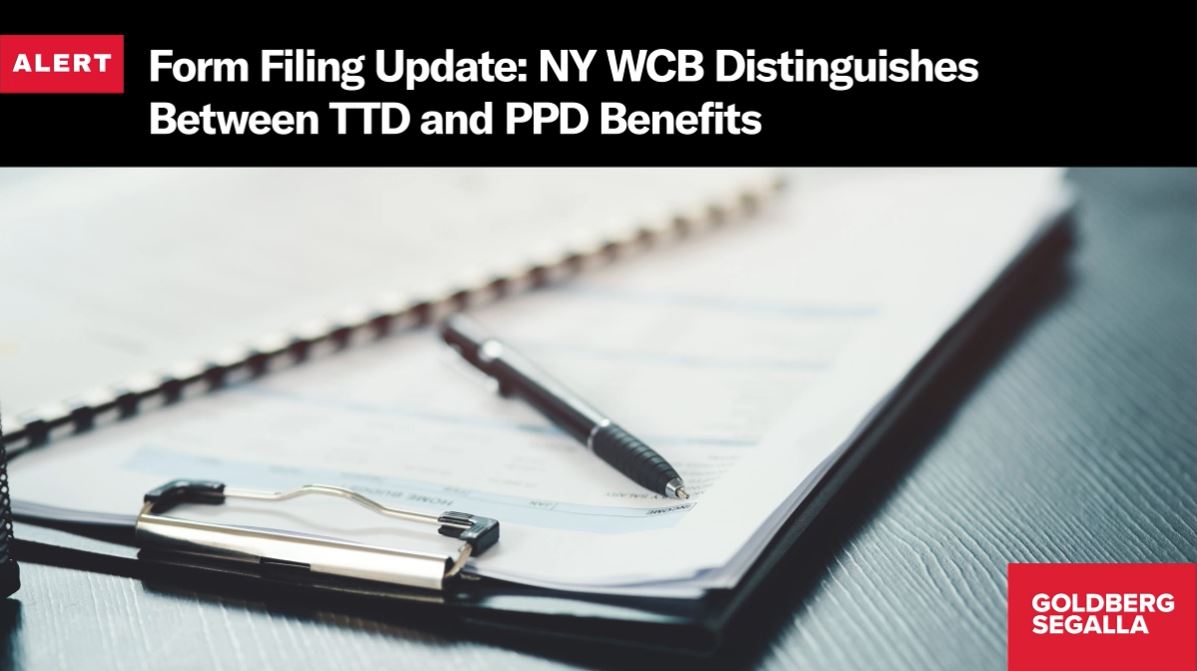 Form Filing Update: NY WCB Distinguishes Between TTD and PPD Benefits ...