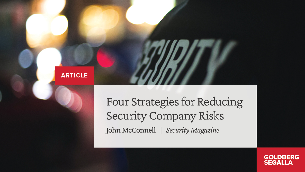 John McConnell Authors Article on Risk Reduction for Security Magazine ...