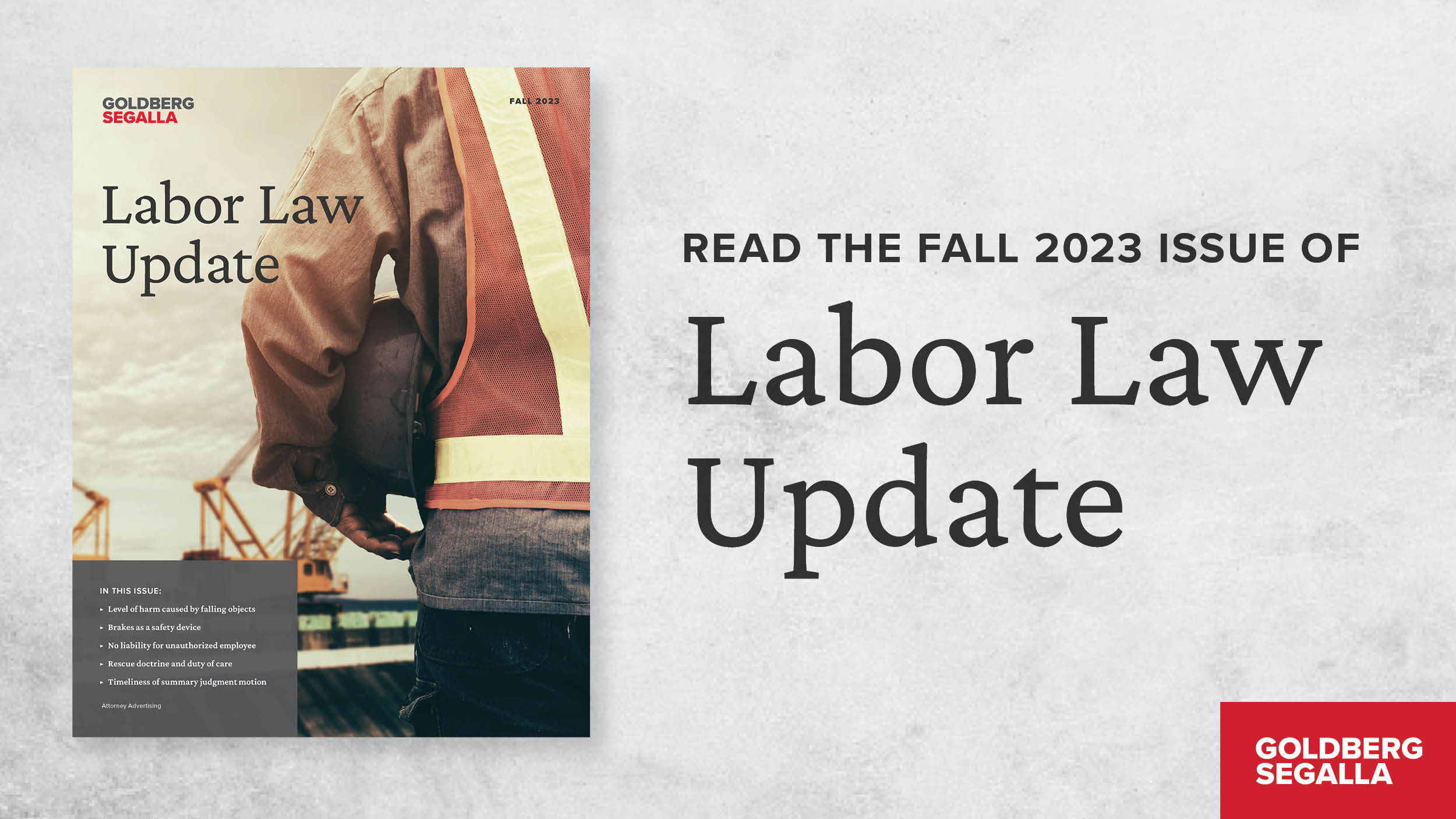 Labor Law Update Fall 2023 - Goldberg Segalla
